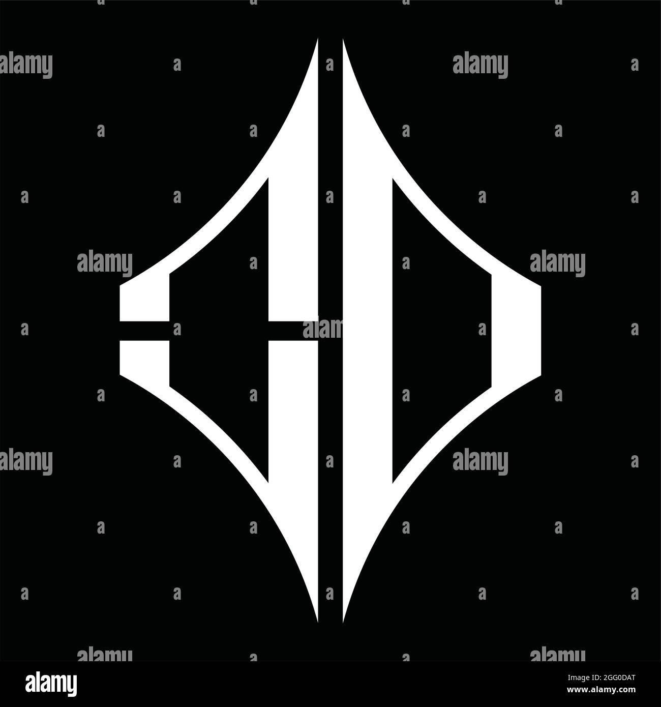 OD Logo monogram with overlapping style vintage design template Stock ...