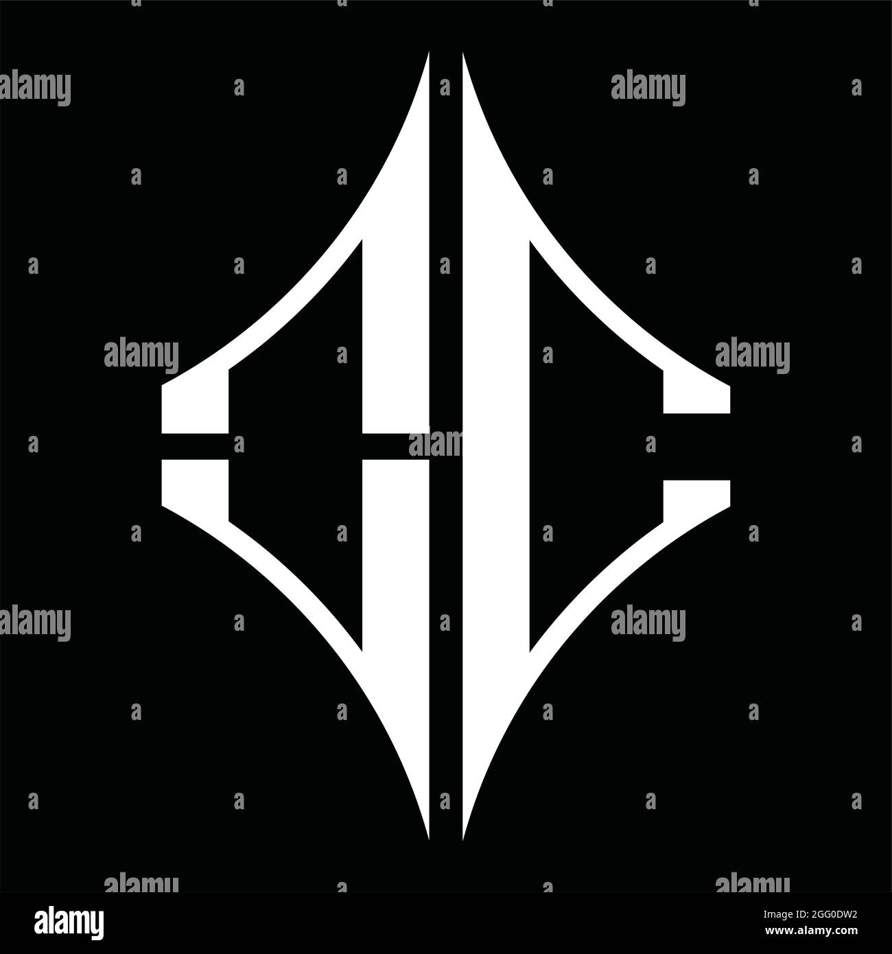 OC Logo monogram with overlapping style vintage design template Stock ...