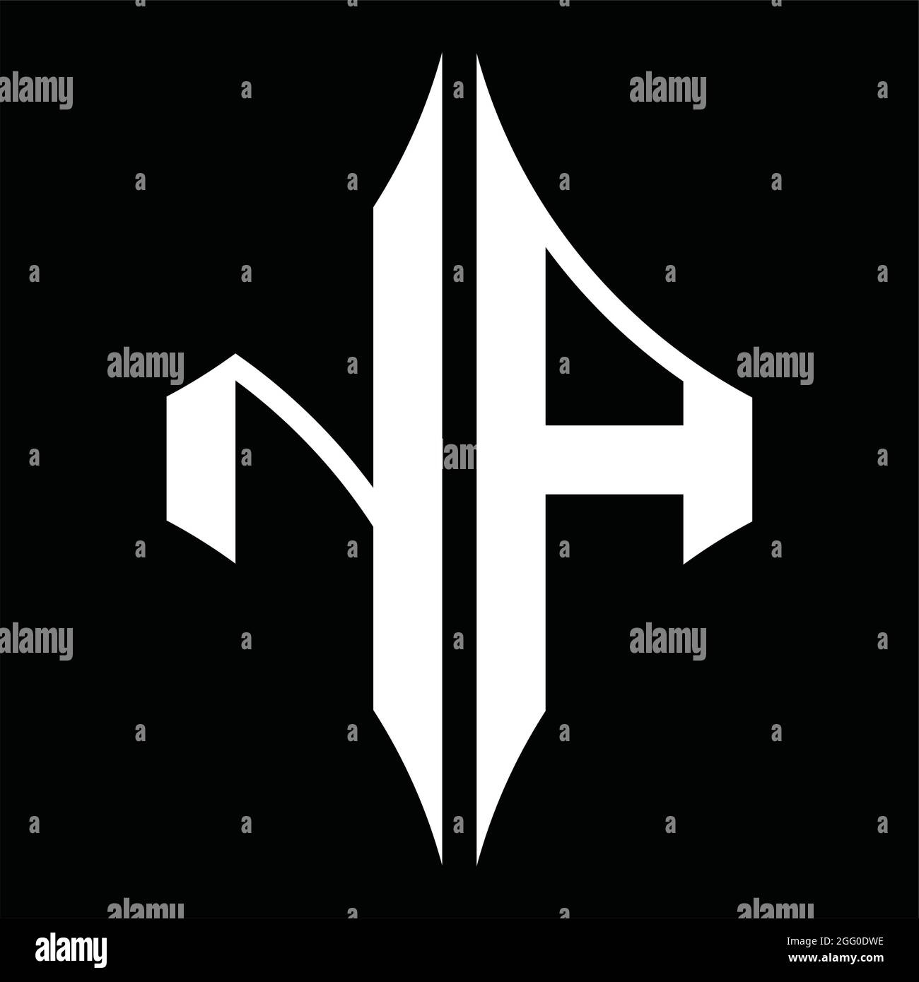 NA Logo monogram with overlapping style vintage design template Stock ...