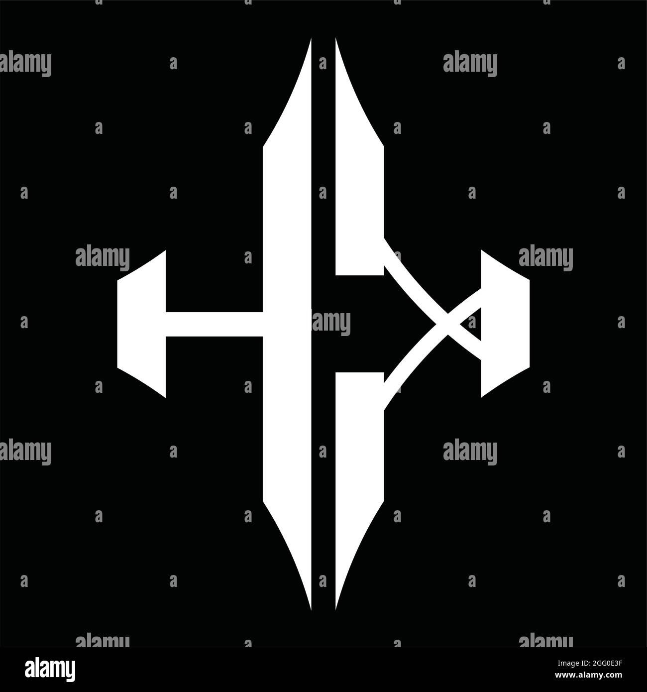 HK Logo monogram with overlapping style vintage design template Stock ...