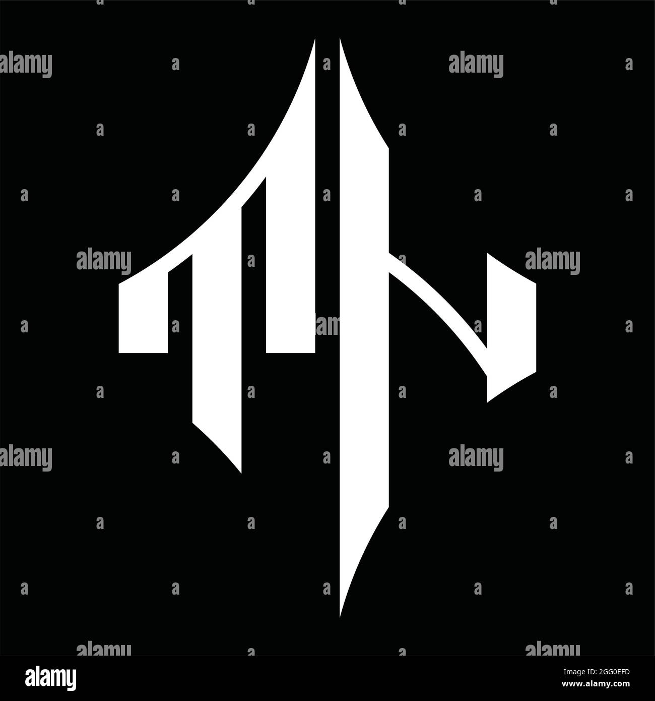 TN Logo monogram with diamond shape on blackground design template ...