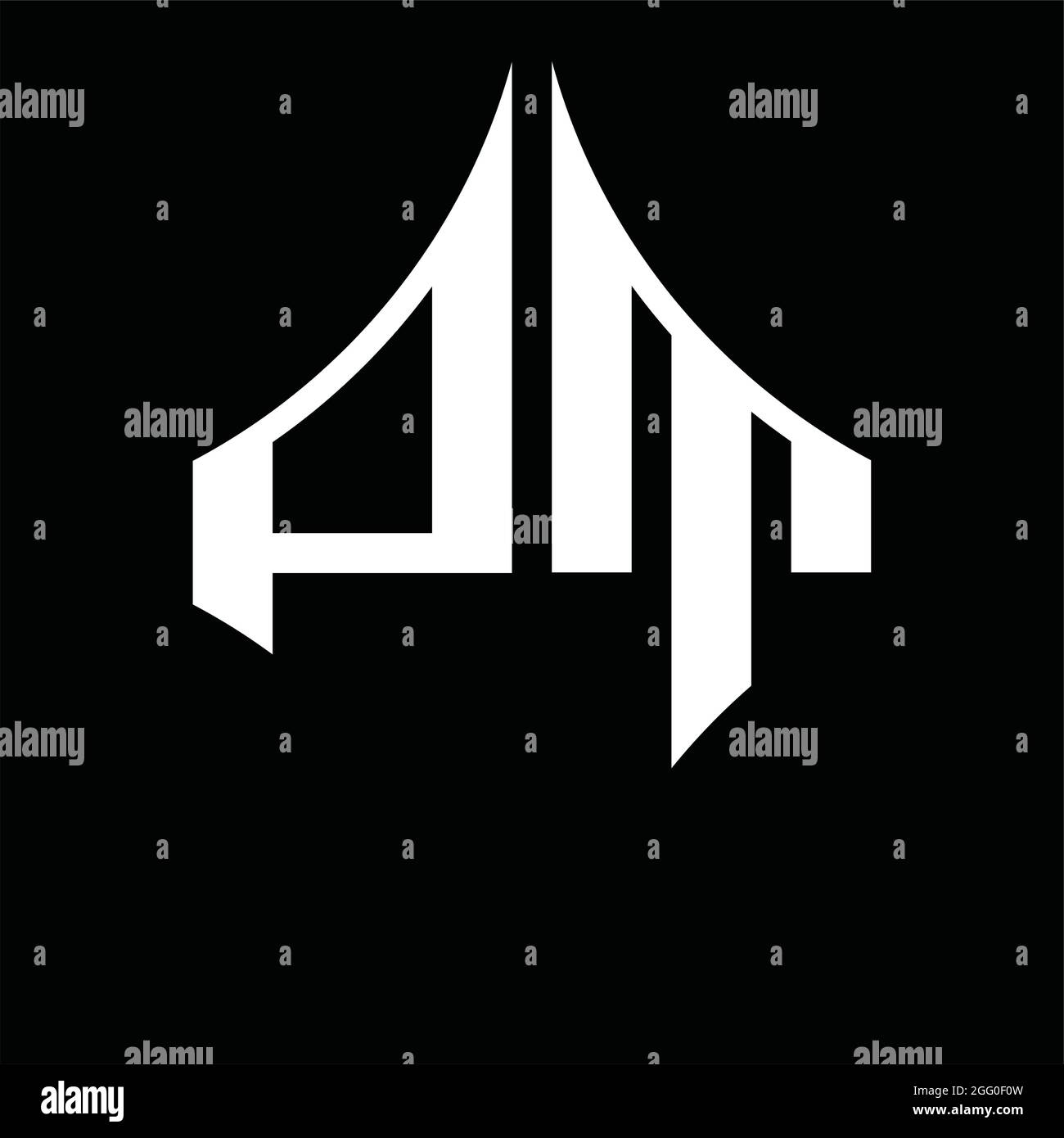 PT Logo monogram with diamond shape on blackground design template ...