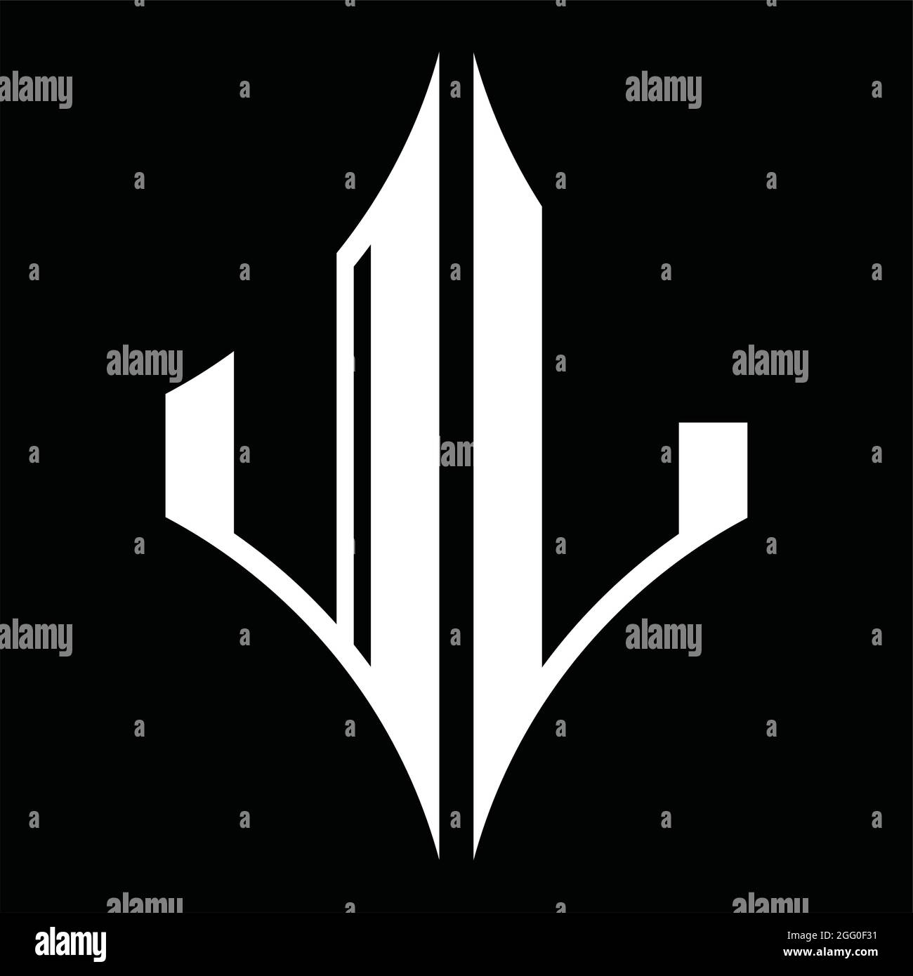 UL Logo monogram with diamond shape on blackground design template ...