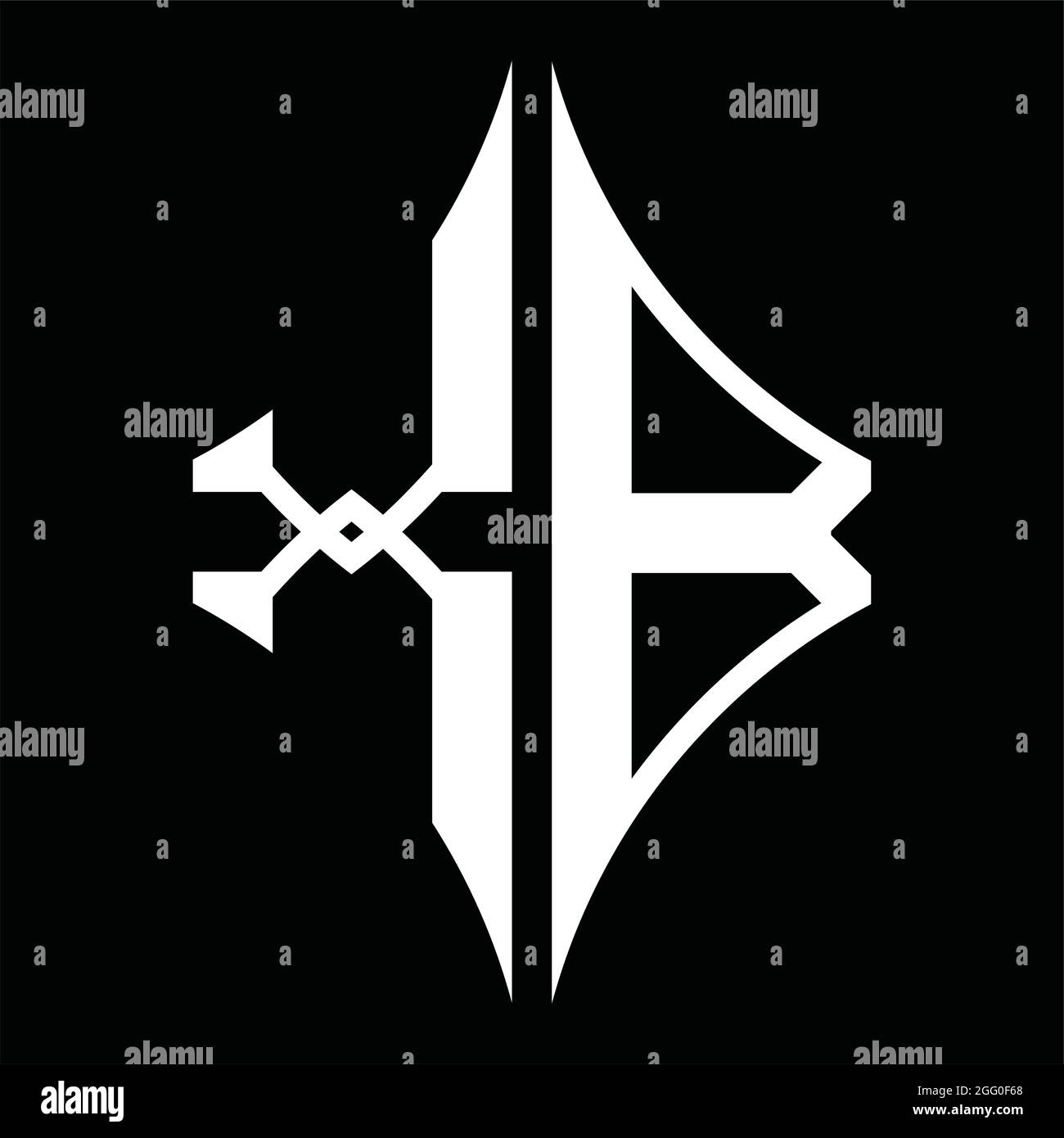 XB Logo monogram with diamond shape on blackground design template ...