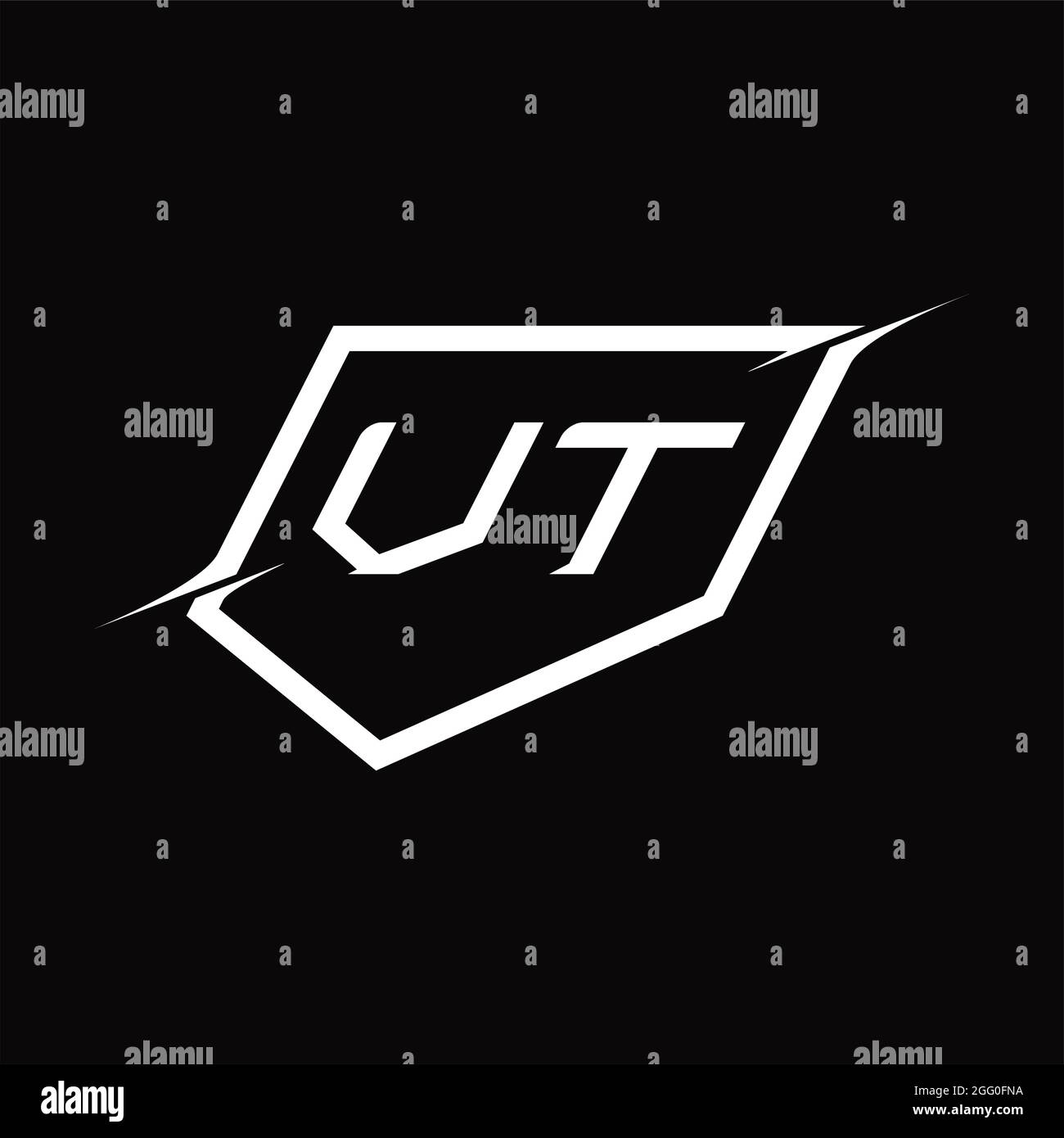 VT Logo monogram with diamond shape on blackground design template ...