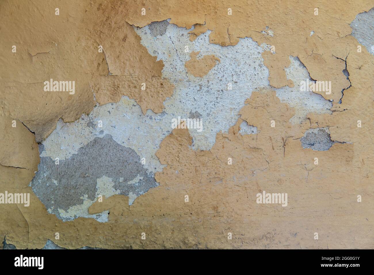 Background of old yellow painted wall with crack paint Stock Photo - Alamy