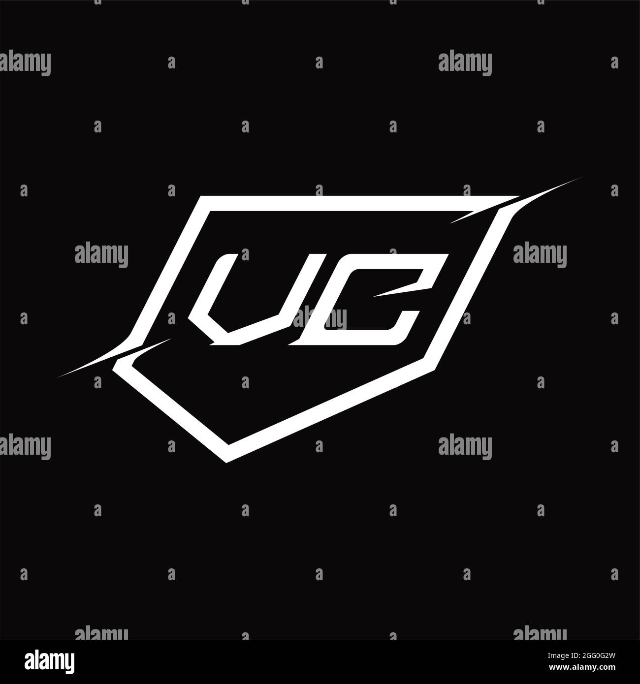 Vc shape logo template vc hi-res stock photography and images - Alamy