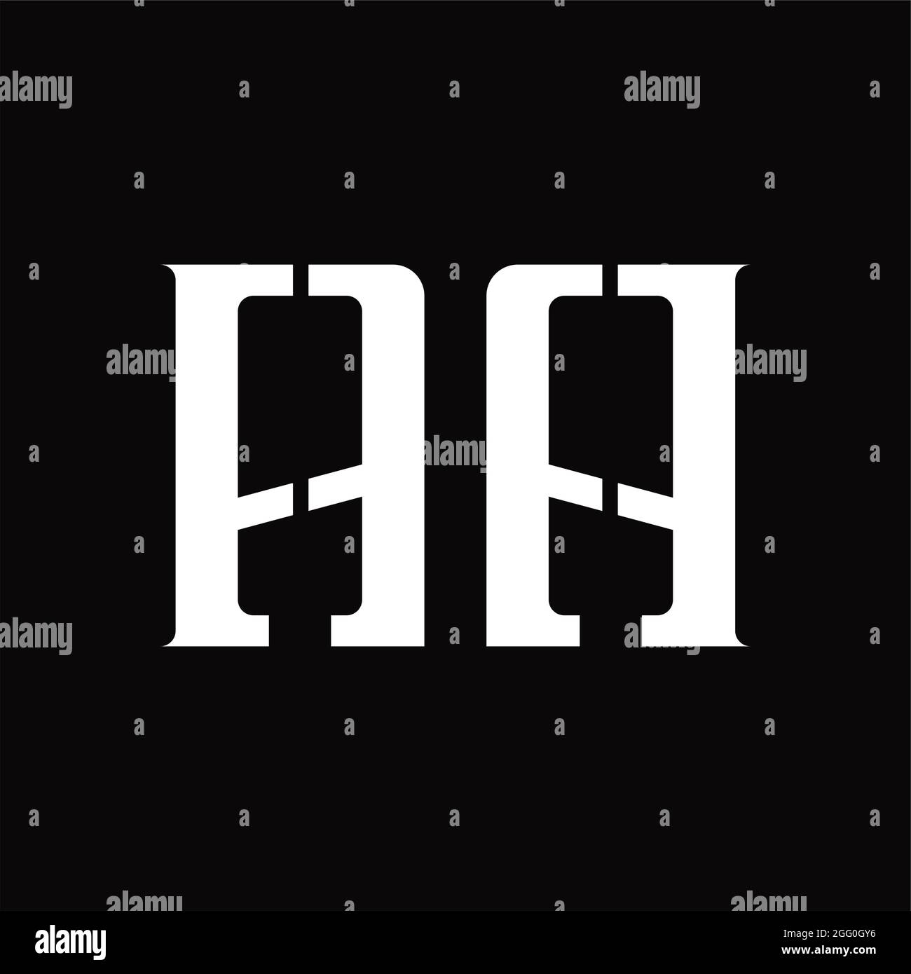 AA Logo monogram letter with shield and slice style blackground design template Stock Vector ...