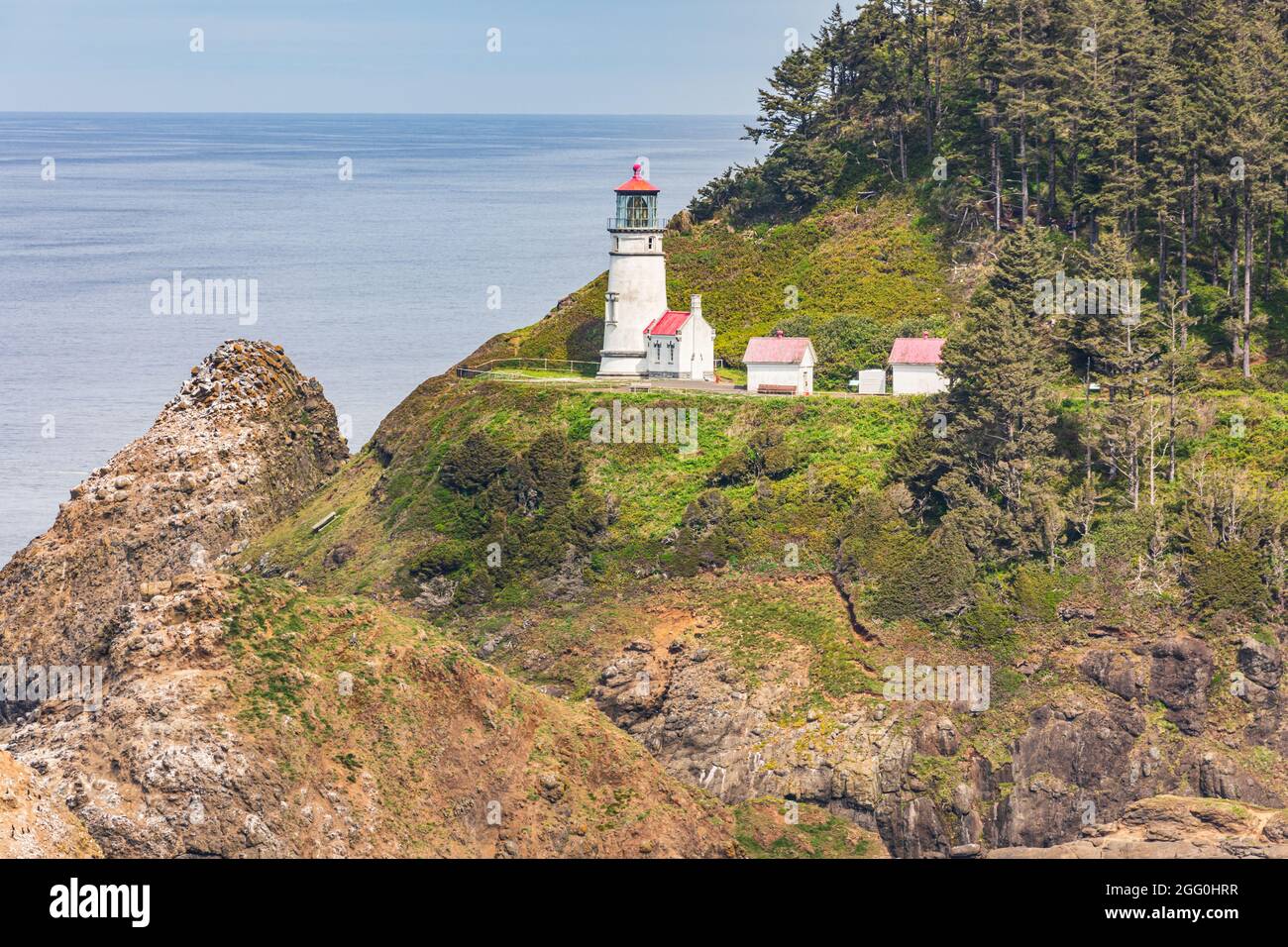Heceta Head, Oregon, USA. Heceta Head Lighthouse on the Oregon coast ...