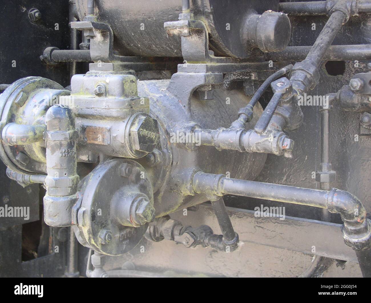Old steam engine parts Stock Photo - Alamy