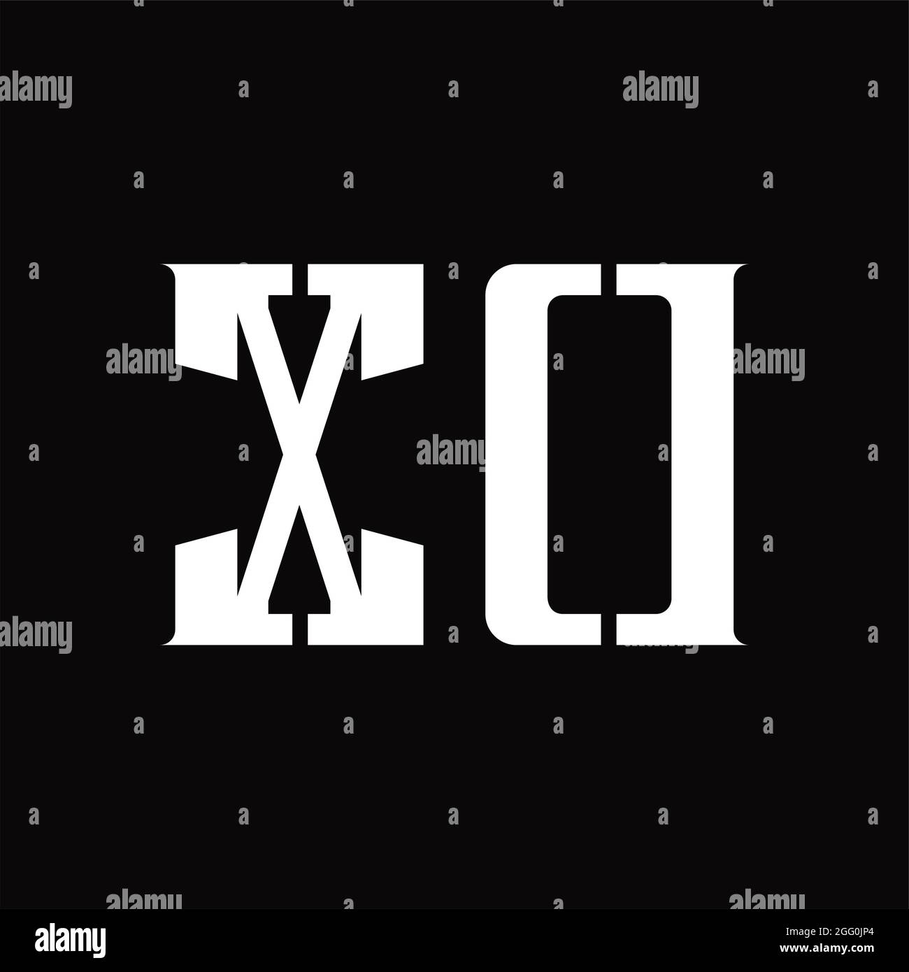 XD Logo monogram with middle slice on blackground design template Stock ...