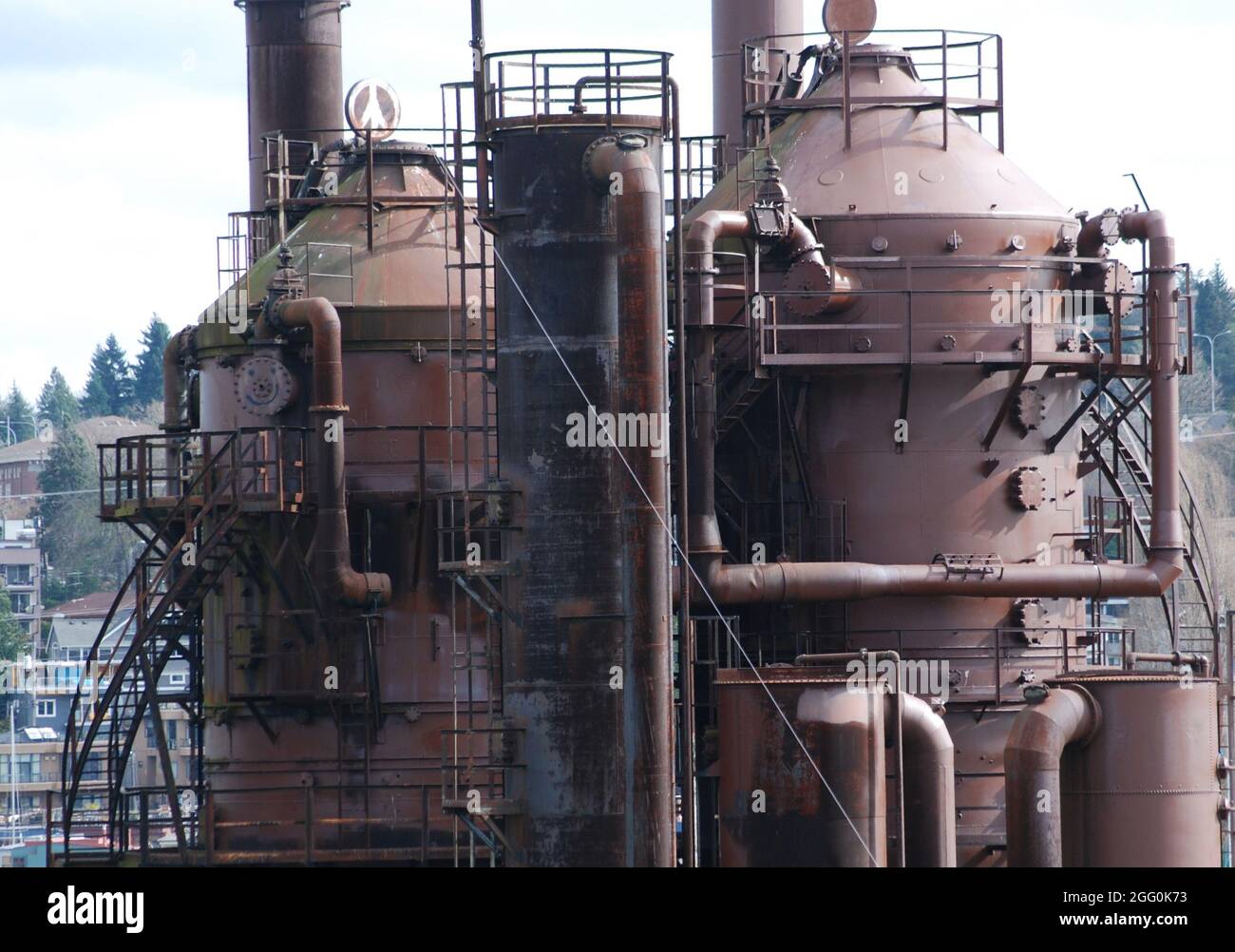 The old coal gassification plant at Gasworks Park in Seattle Stock ...
