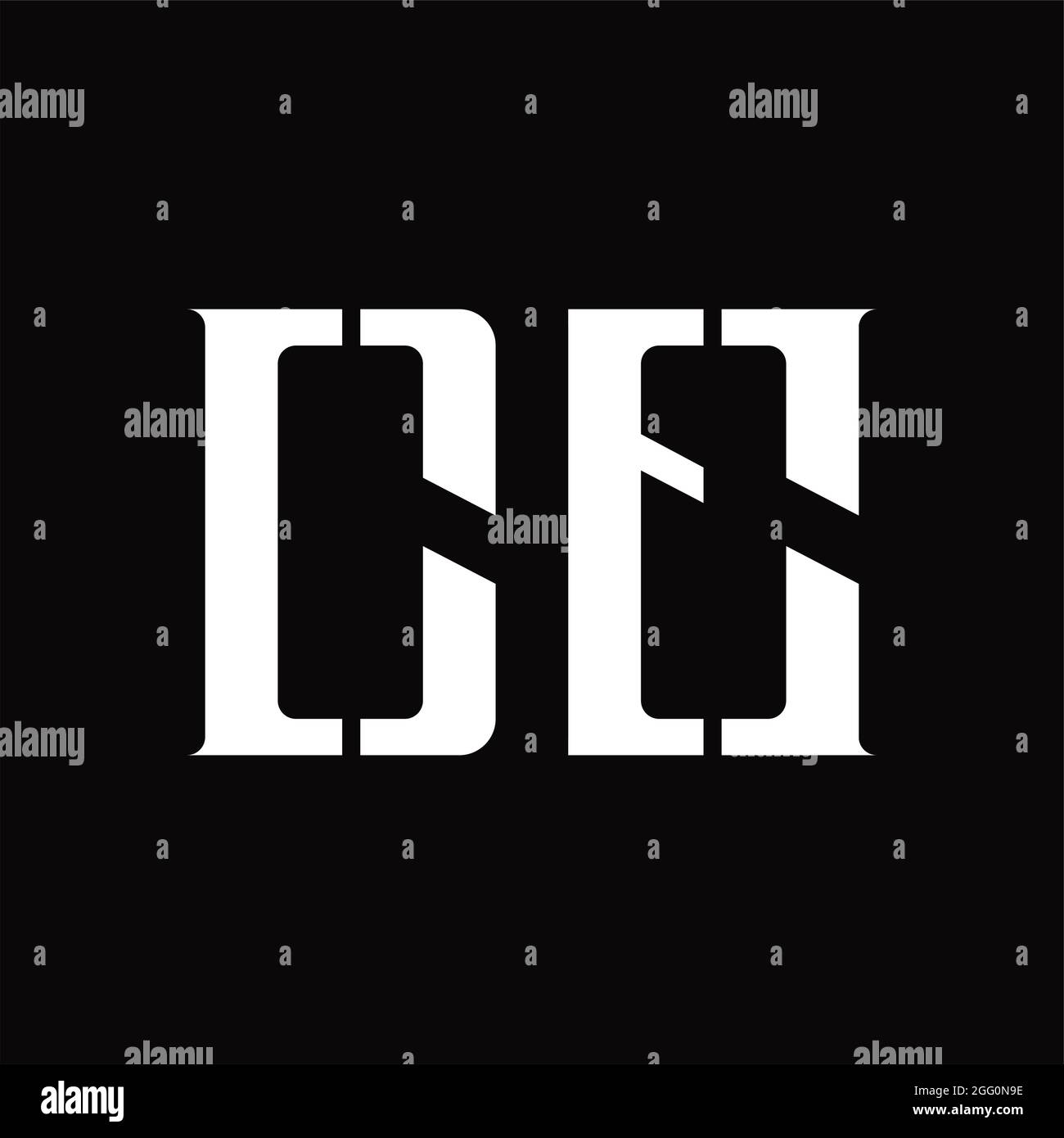 Logo initial letters ce vector vectors hi-res stock photography and ...