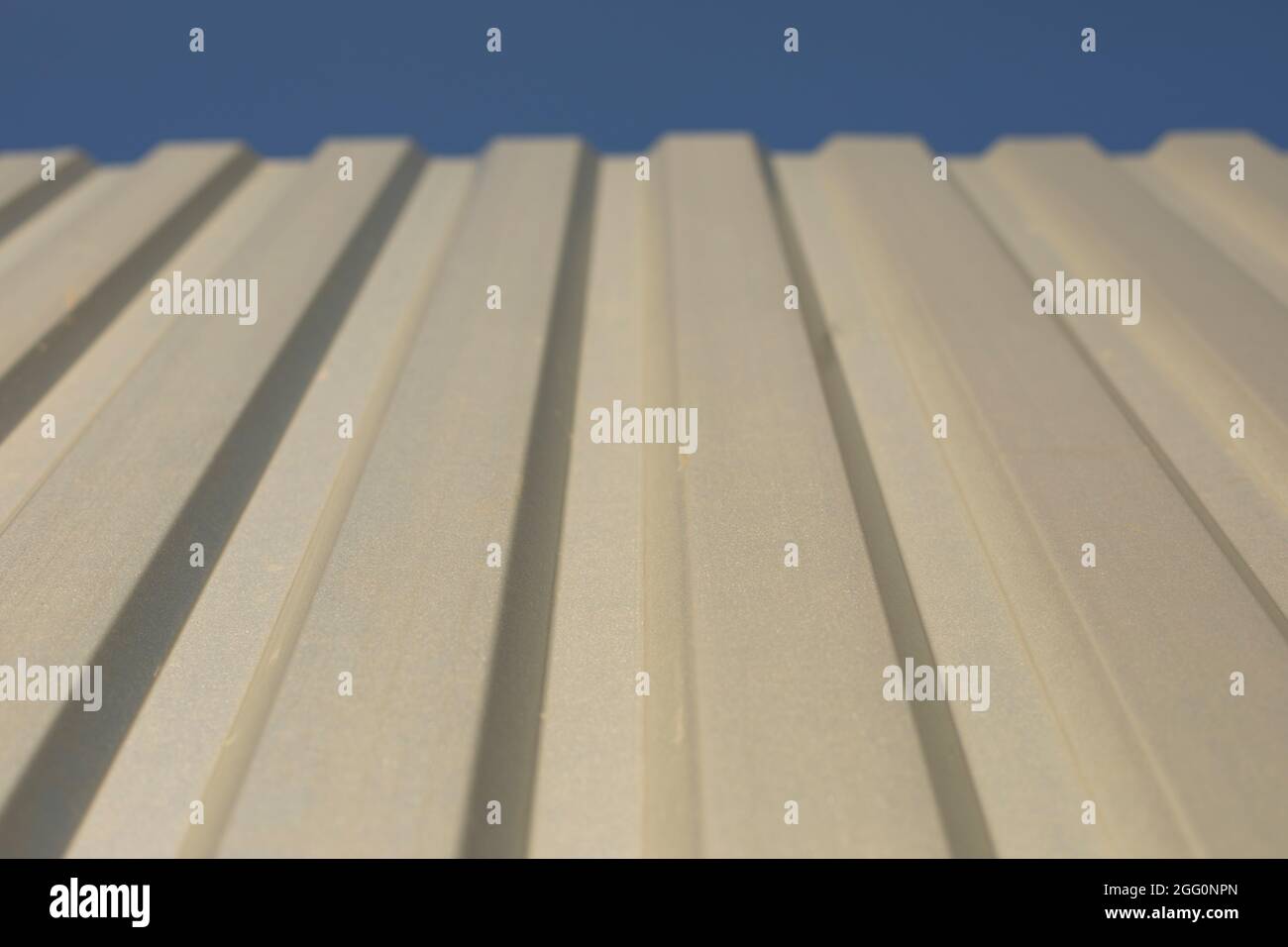 Simple fence made of unpainted metal. Stainless steel fence parts ...