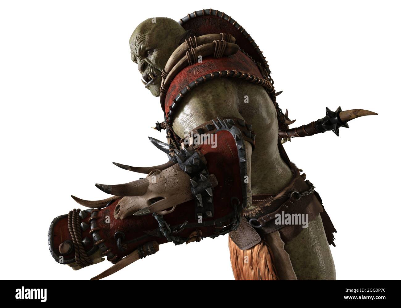 Orc isolated on white background 3d illustration Stock Photo - Alamy