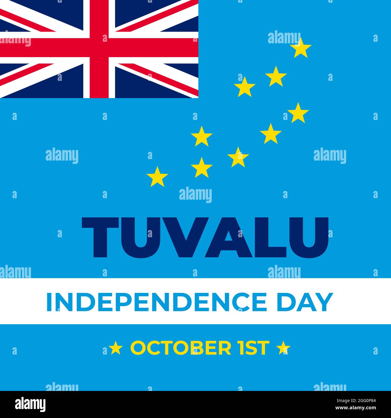 Tuvalu Independence Day for typography poster. National holiday ...