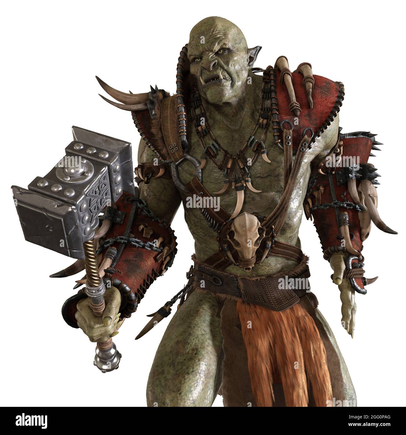 Orc isolated on white background 3d illustration Stock Photo - Alamy