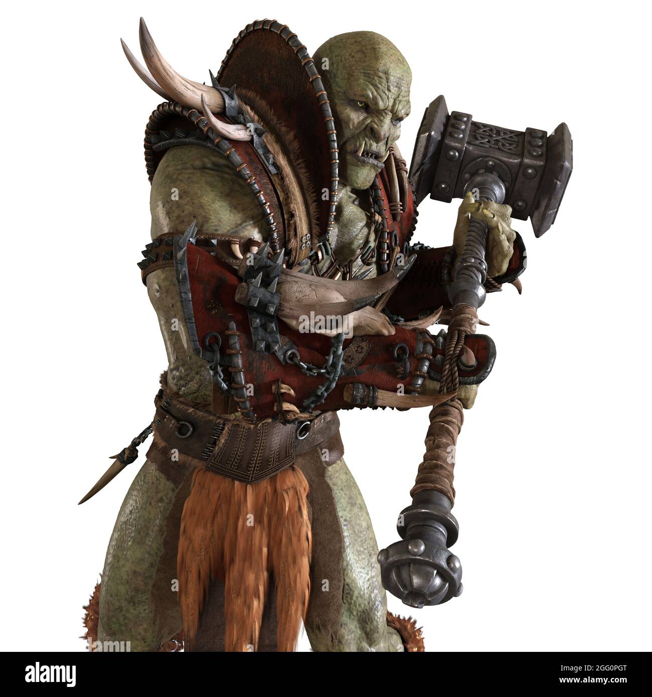 Orc isolated on white background 3d illustration Stock Photo - Alamy