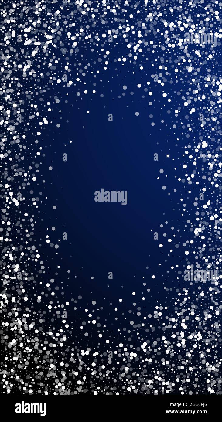 Random white dots Christmas background. Subtle flying snow flakes and ...