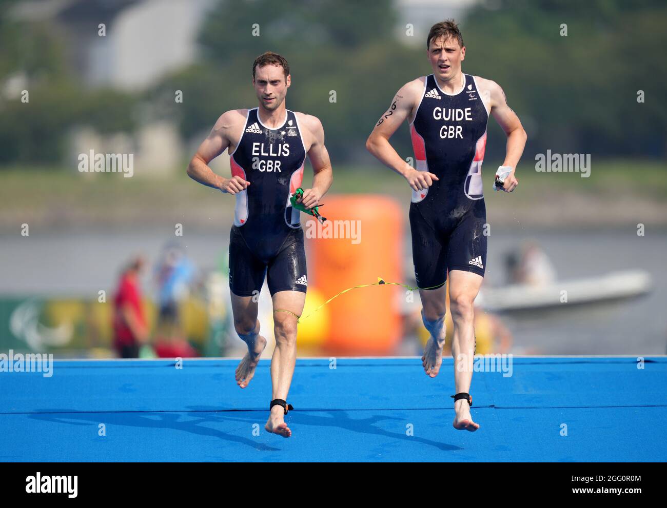 Great Britain's Dave Ellis and guide Luke Pollard compete in the Men's ...