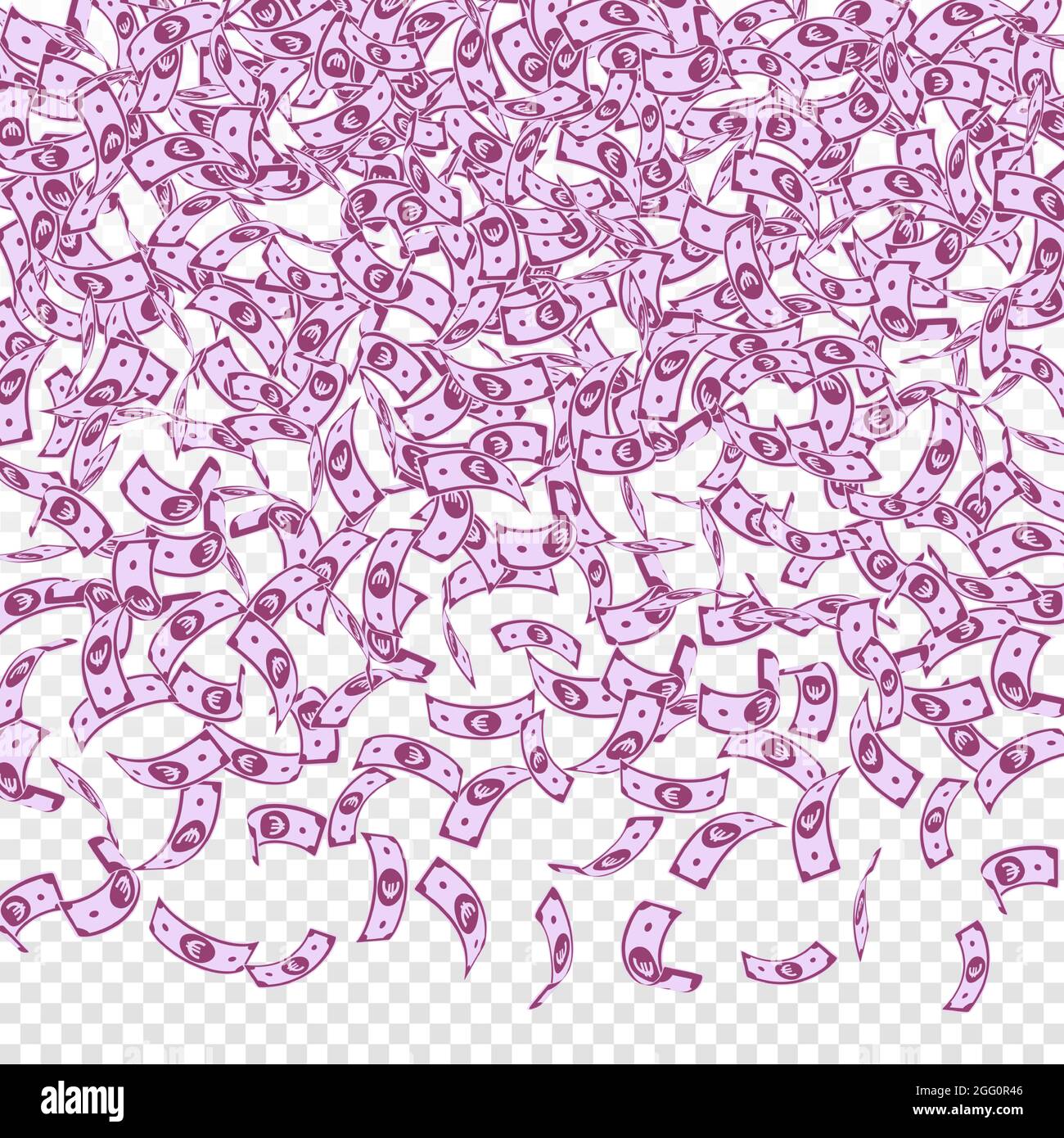 Euro notes transparent background Stock Vector Images - Alamy