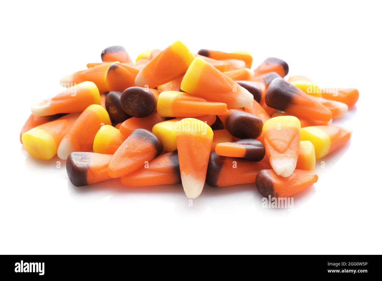Colorful Halloween candies on white background Stock Photo - Alamy