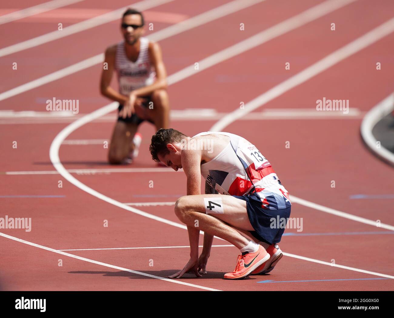 Great Britain's David Devine appears dejected after finishing fourth in ...