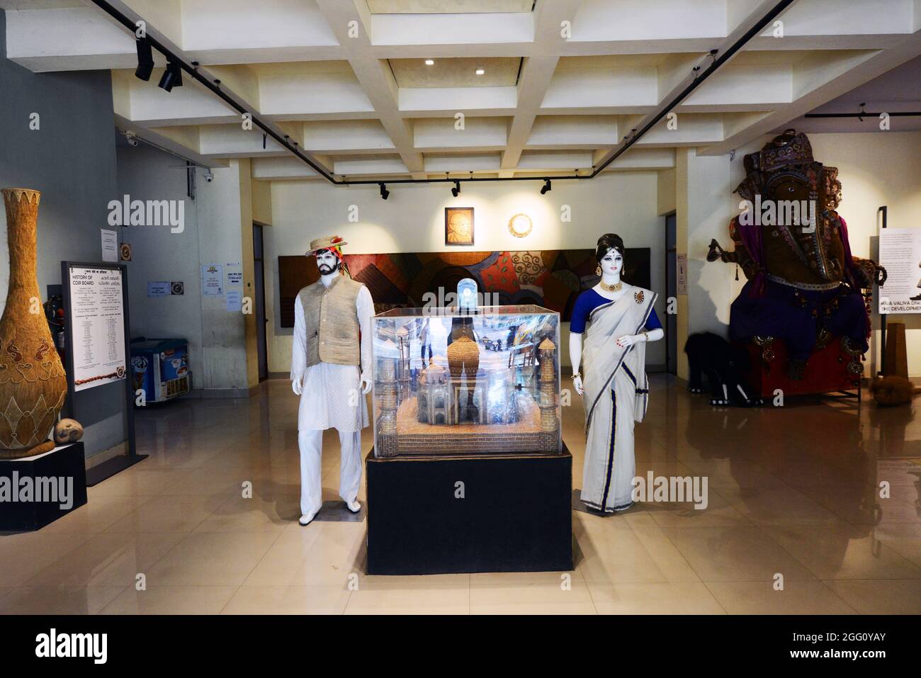 Exhibits at the international coir museum in Kalavoor, Kerela, India ...