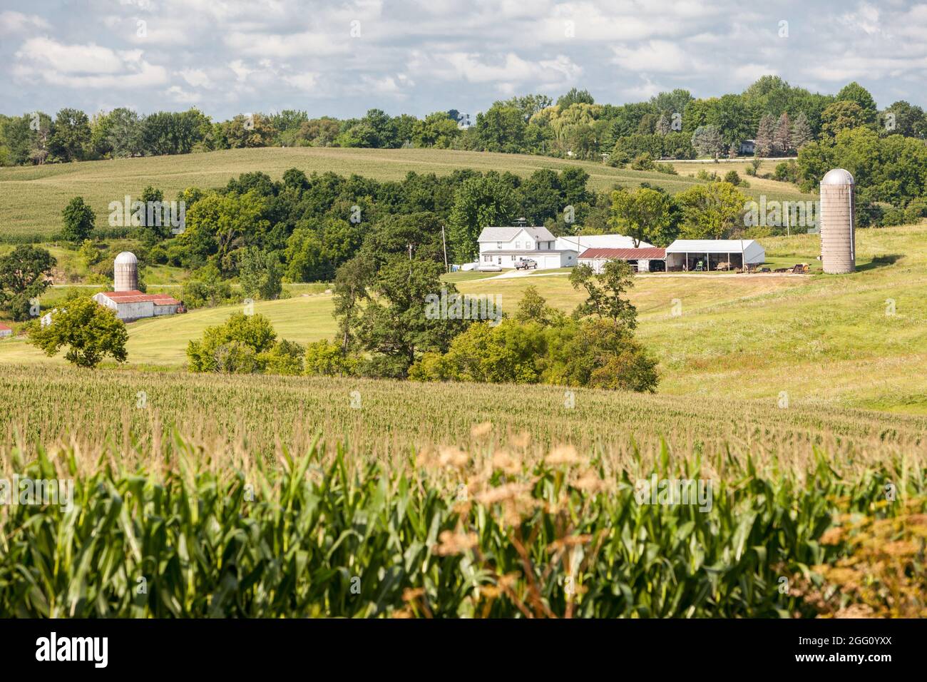 Iowa. Farm near Cascade Stock Photo - Alamy