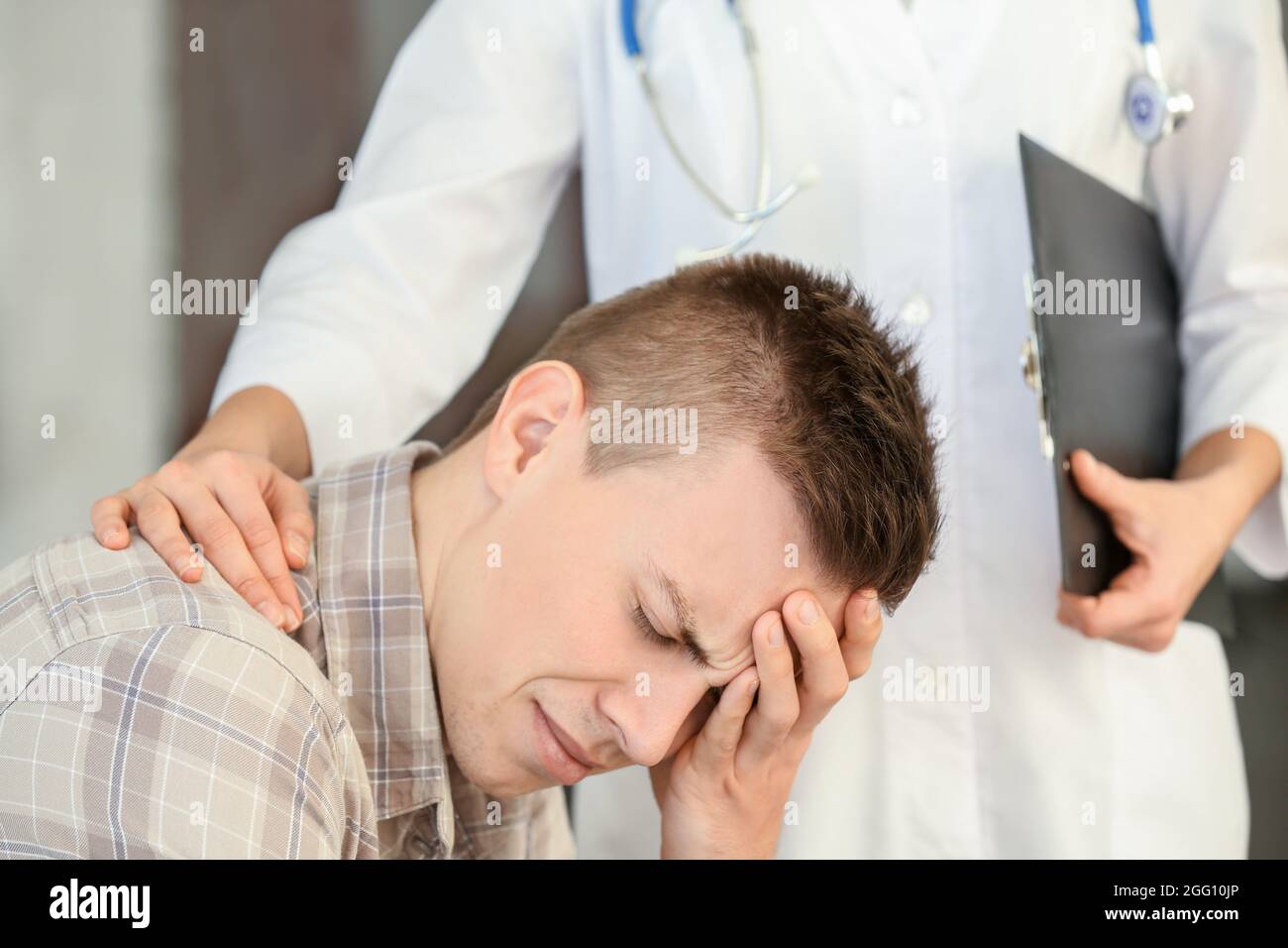 Nervous Man Doctor's Office High Resolution Stock Photography and ...