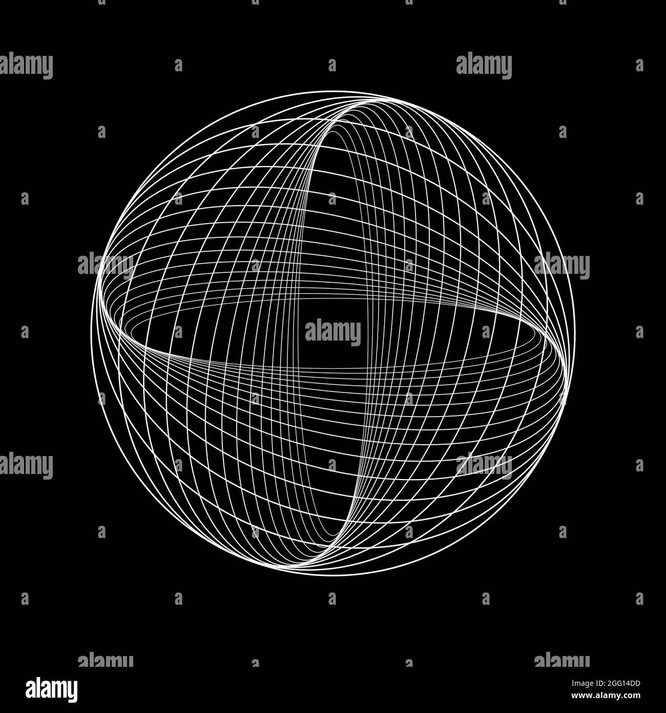 White rotated circle shape. Vector illustration. Trendy design element ...