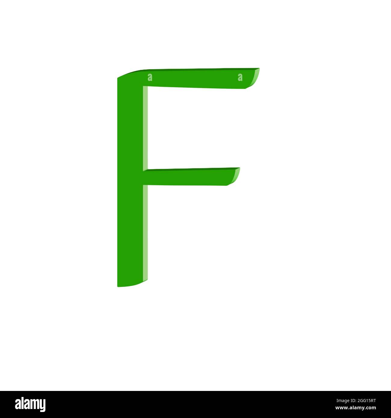 Green capital letter F colorful 3D abstract texture beautiful white ...