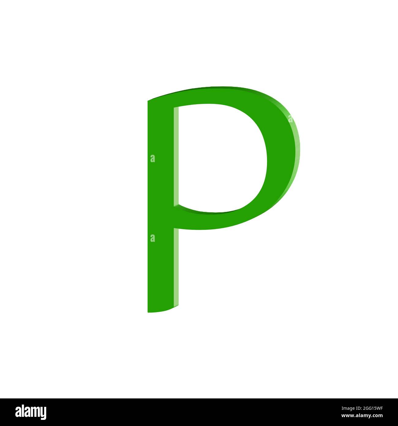 Green capital letter p colorful 3d abstract hi-res stock photography ...