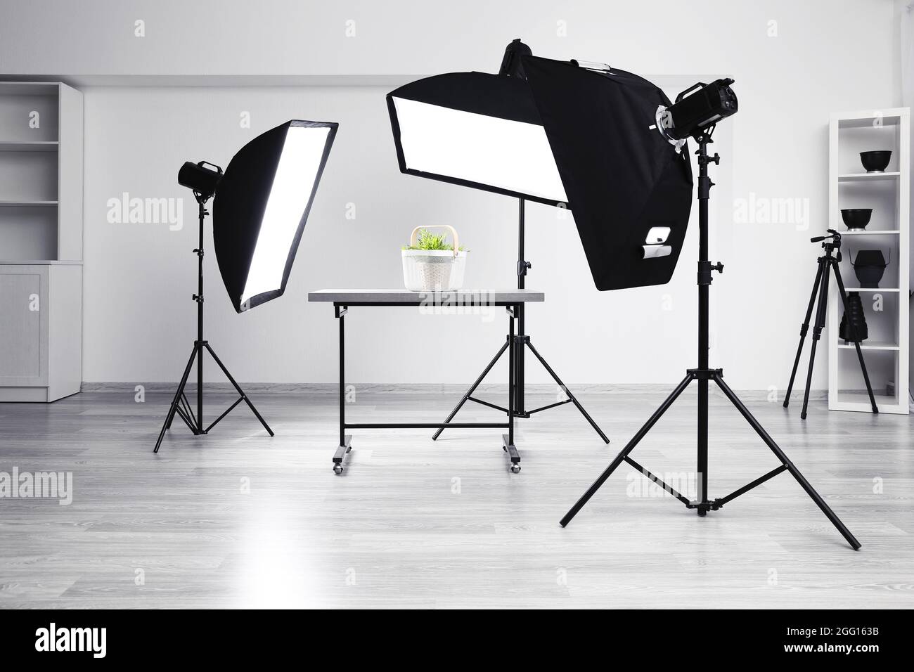 Modern photography studio for object shooting Stock Photo - Alamy