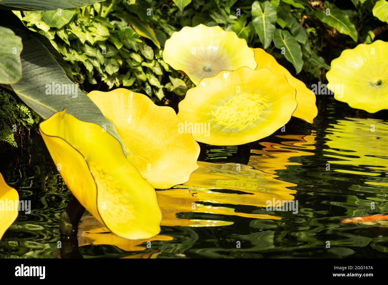 The Chihuly Persian Lilies glass sculptures in the Aroid House at ...