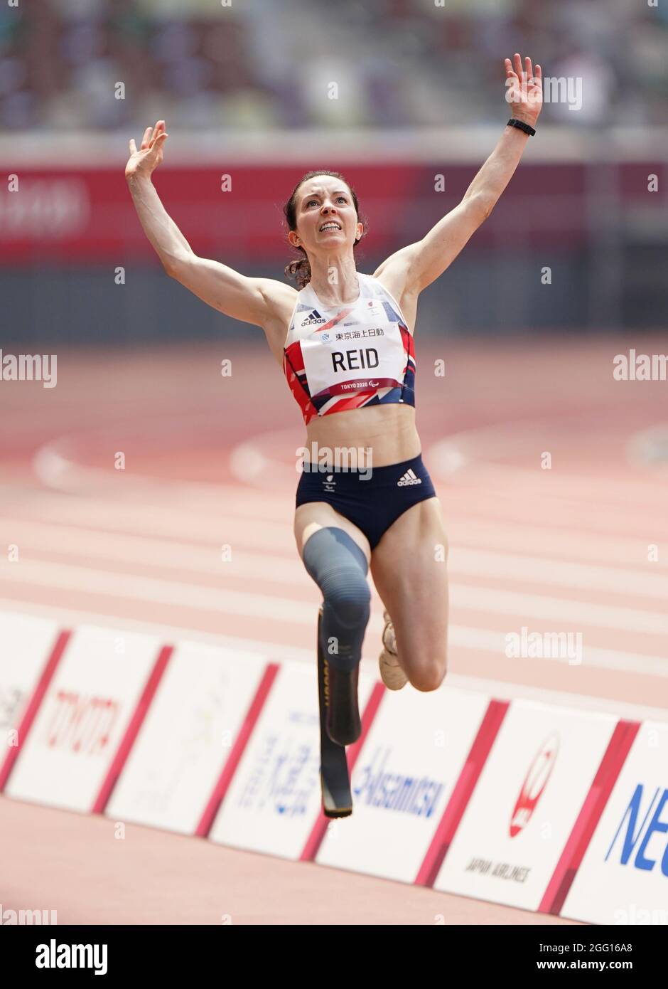 Great Britain's Stef Reid competes in the Women's Long Jump - T64 Final ...