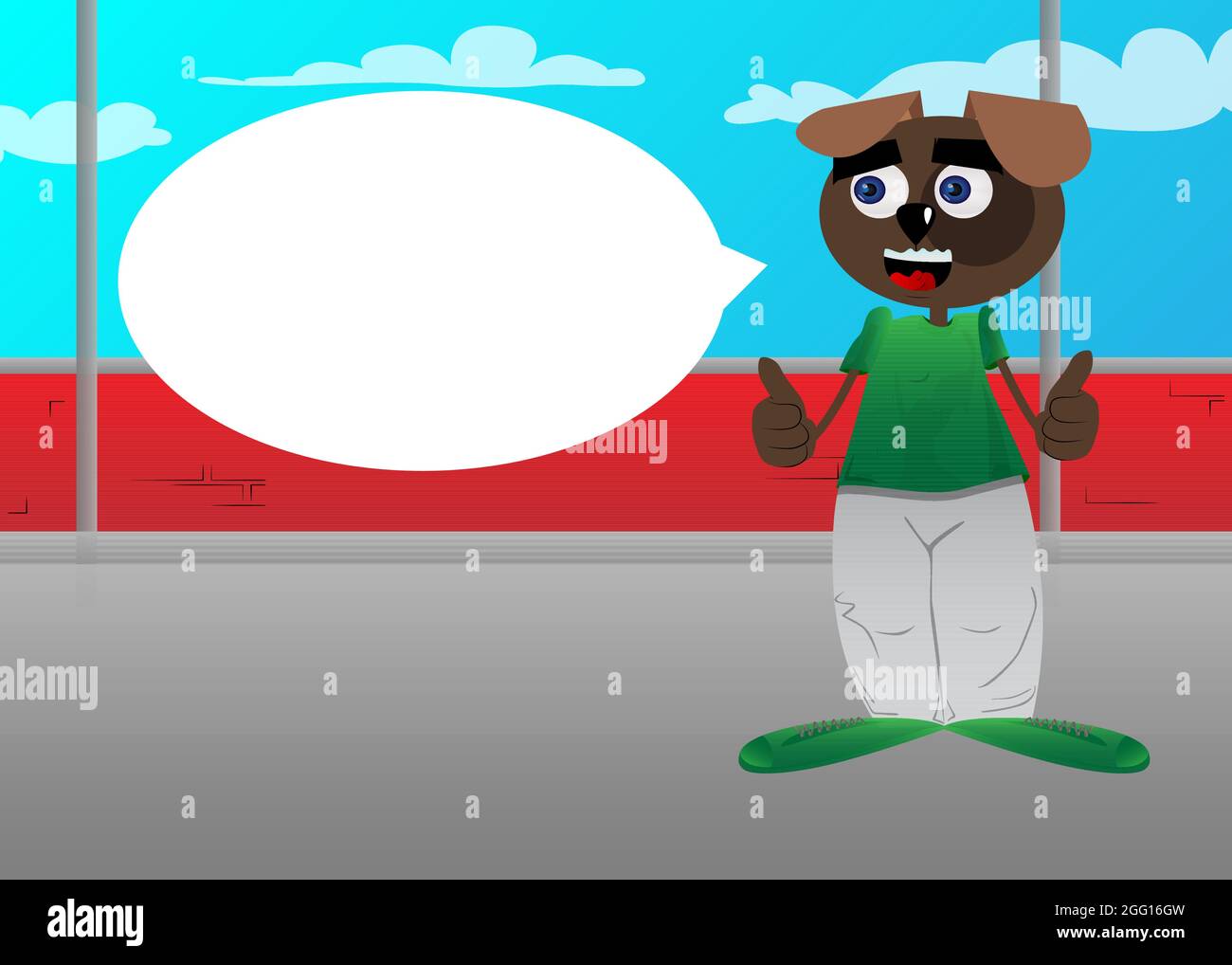 Dog thumbs up Stock Vector Images - Alamy