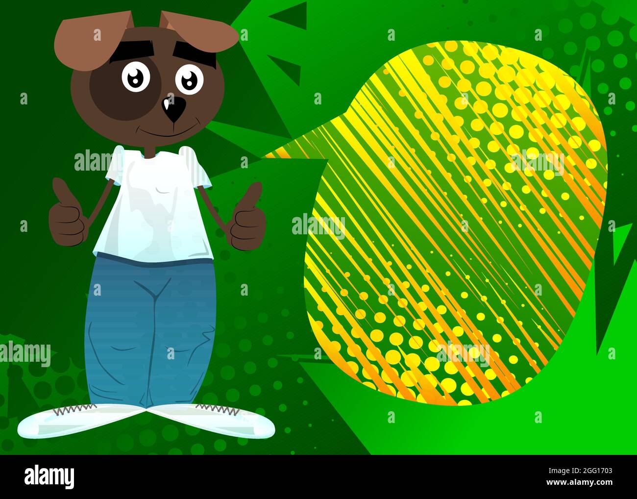 Dog thumbs up Stock Vector Images - Alamy