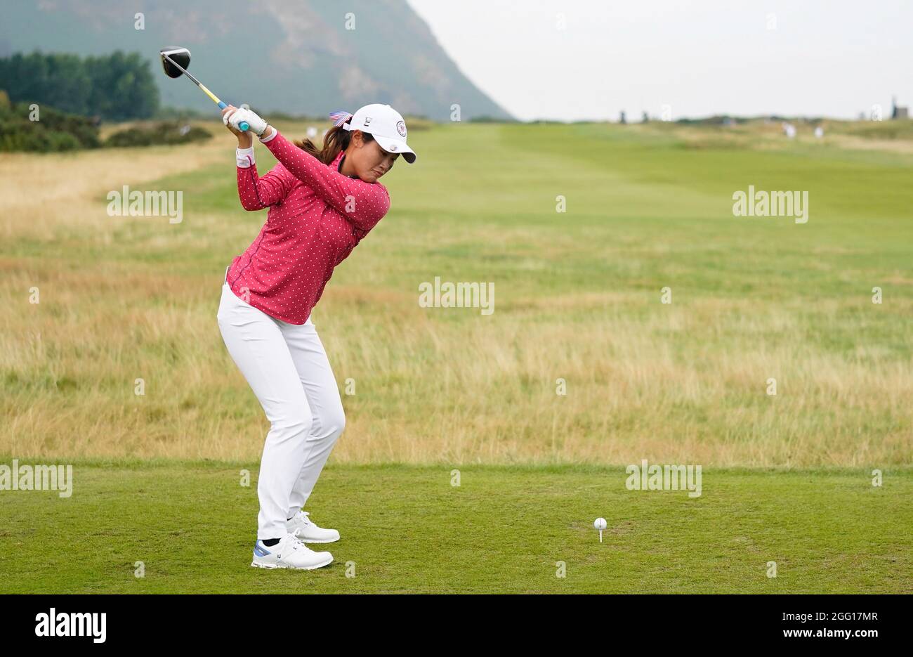 Team USA's Gina Kim on the 2nd tee during the 2021 Curtis Cup Day 1 ...