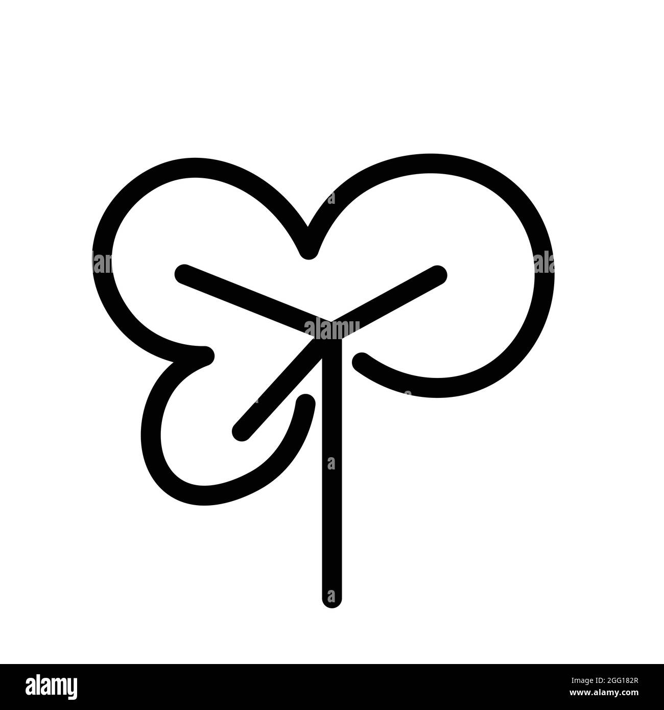 Black and white template tree icon. Vector symbol sign isolated on ...
