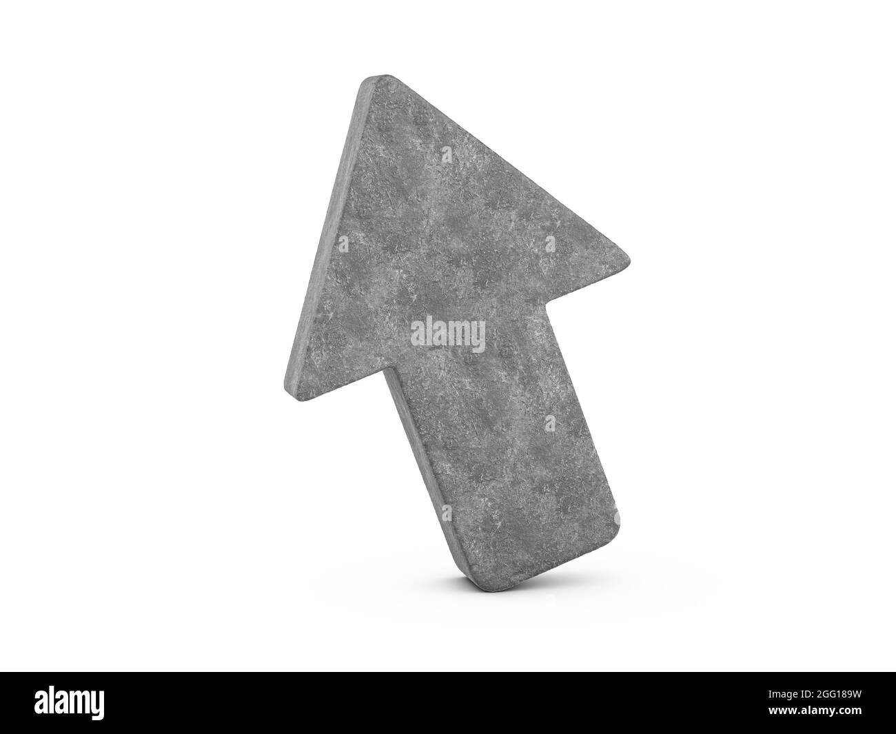 Concrete arrow symbol on a white background. 3d illustration Stock ...