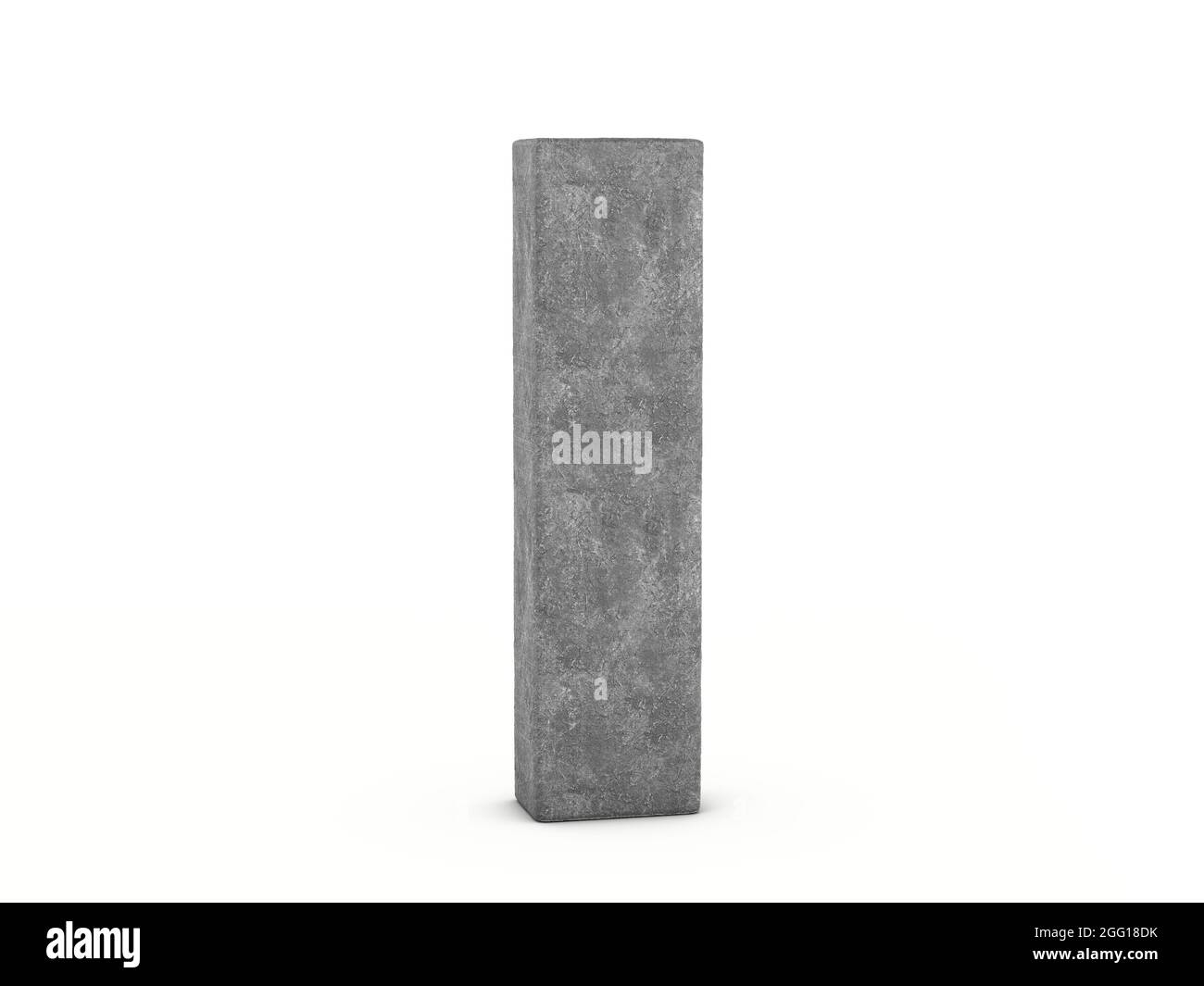 Concrete letter I on a white background. 3d illustration Stock Photo ...