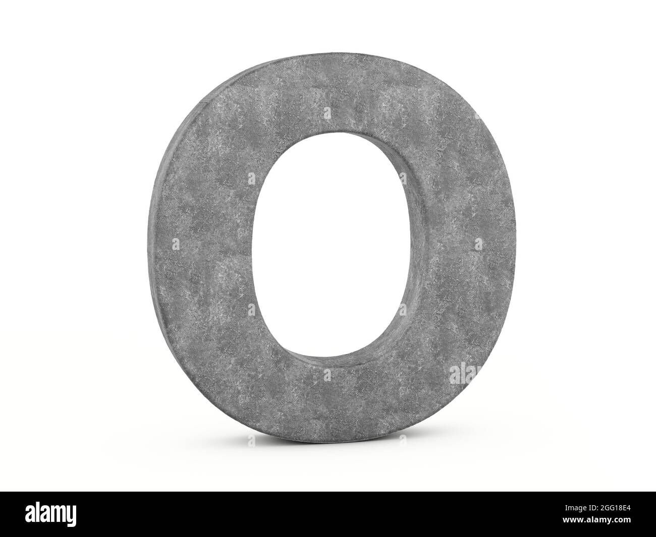 Concrete letter O on a white background. 3d illustration Stock Photo ...