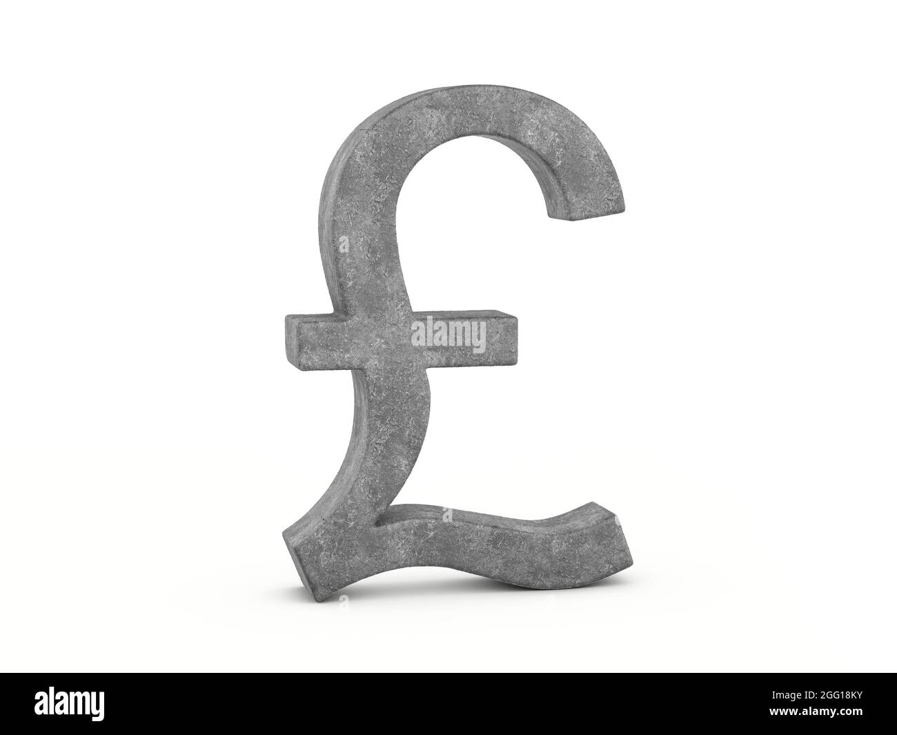 Concrete pound symbol on a white background. 3d illustration Stock ...