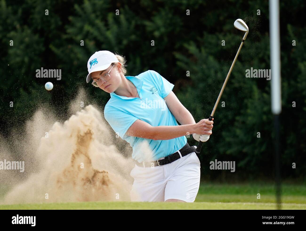 Team GB&I's Annabel Wilson. Plays from a bunker on the 7th green during ...