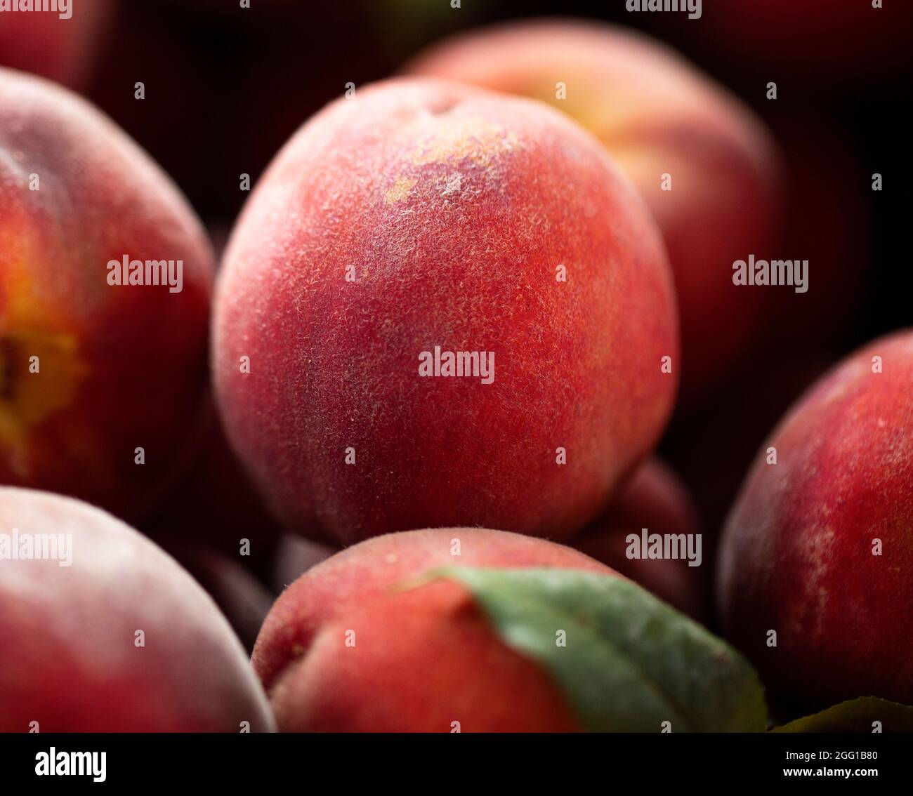 Ripe beautiful peaches close hi-res stock photography and images - Alamy