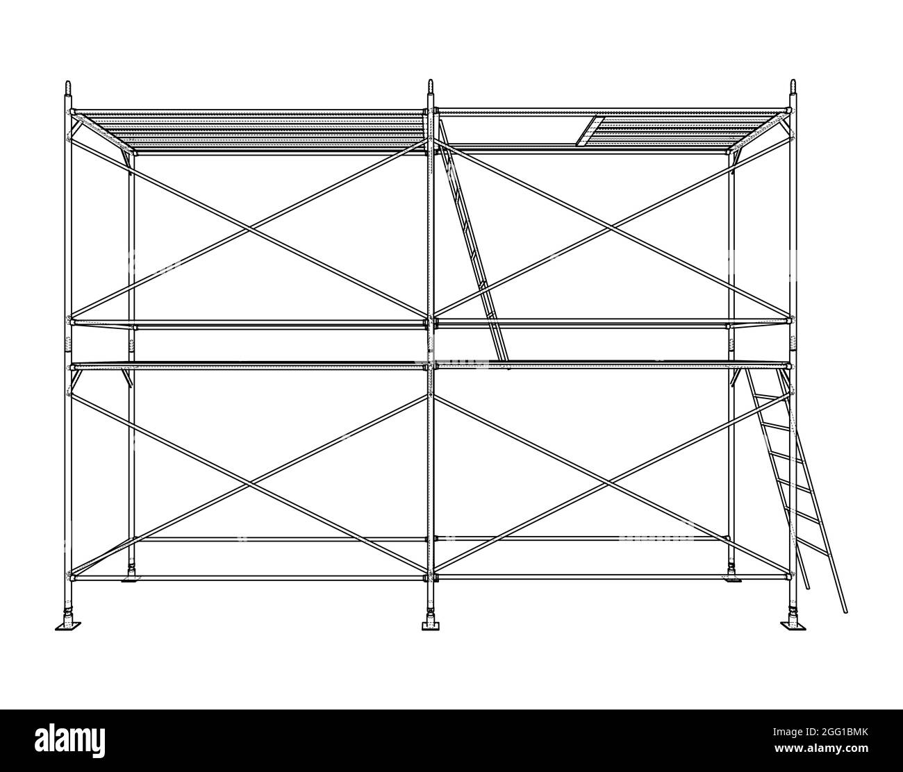 Prefabricated Scaffolding Vector Stock Vector Image And Art Alamy