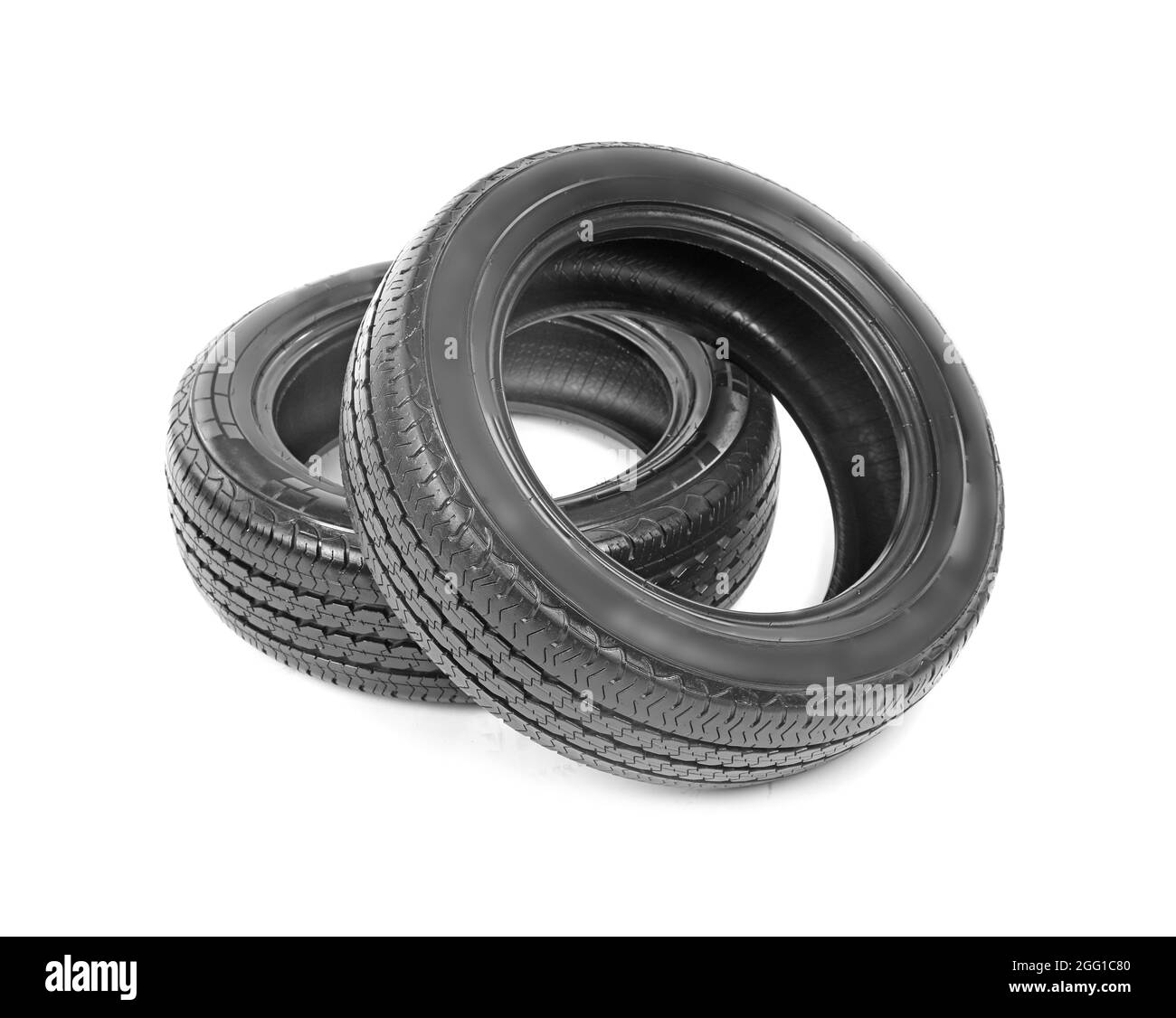 Car tires, isolated on white Stock Photo - Alamy