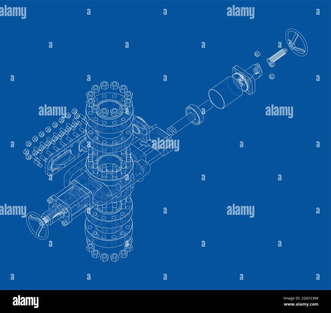 Blowout preventer. Vector rendering of 3d Stock Vector Image & Art - Alamy