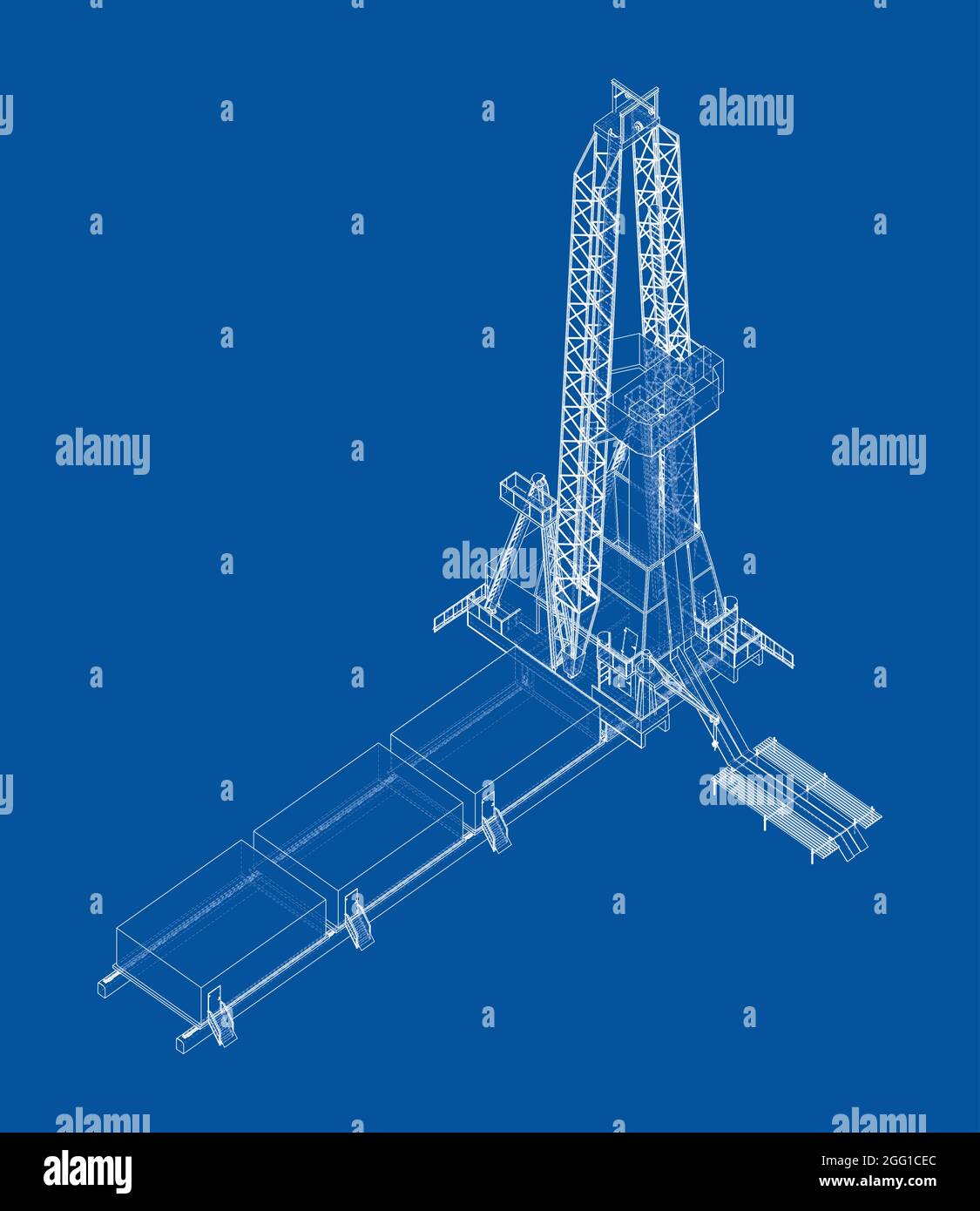 Oil rig. Orthography vector Stock Vector Image & Art - Alamy